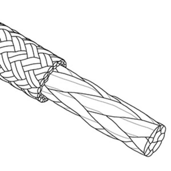 Robline Globe Pro Robtec fald, 8mm Hvid/Grøn - 1m (løbende meter) – BoatLab
